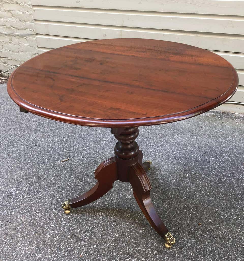Early 19th Century Caribbean Mahogany Tilt-Top Breakfast Center Table ...