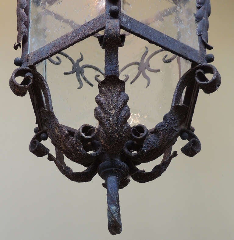 Late 19th Century French Gothic Hand-Wrought Iron Lantern | David ...